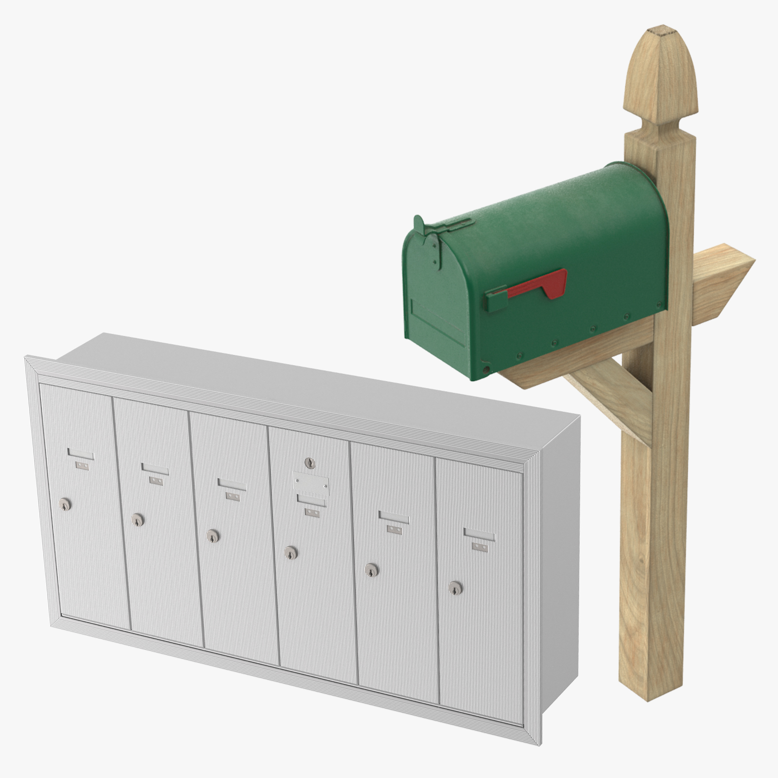 3D mailboxes mail box model - TurboSquid 1244808