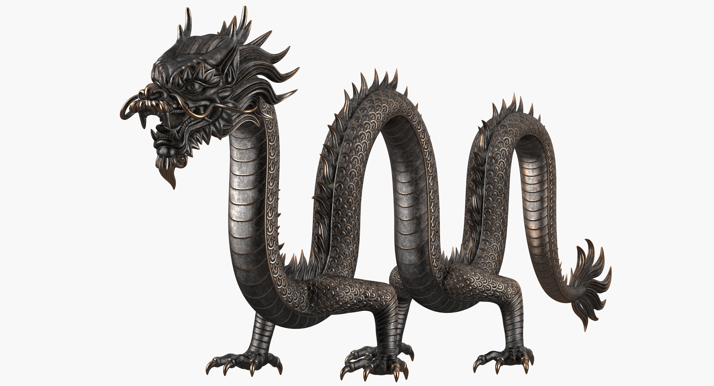 Chinese dragon rig v2 3D model - TurboSquid 1244856