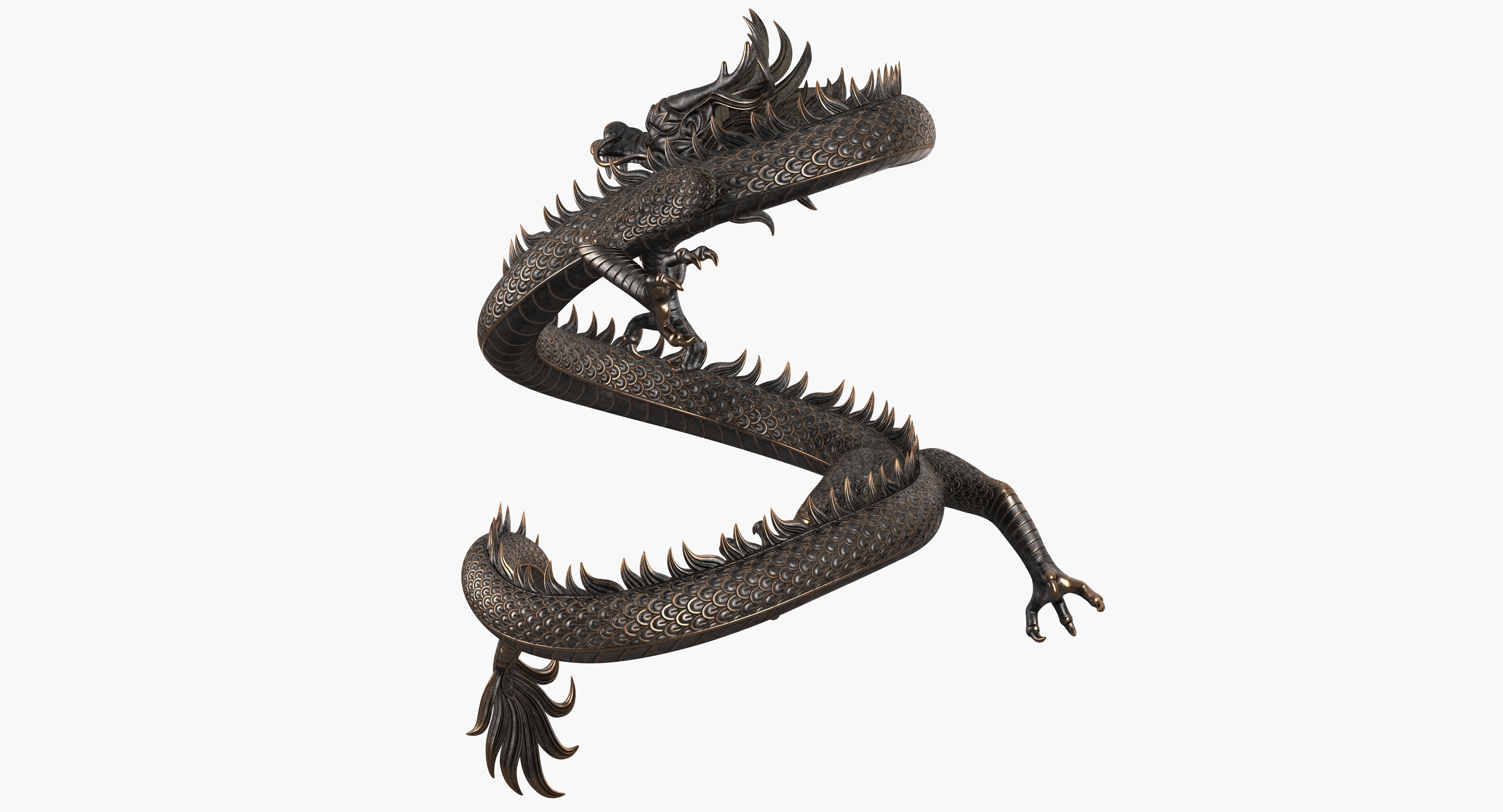Chinese dragon rig v2 3D model - TurboSquid 1244856