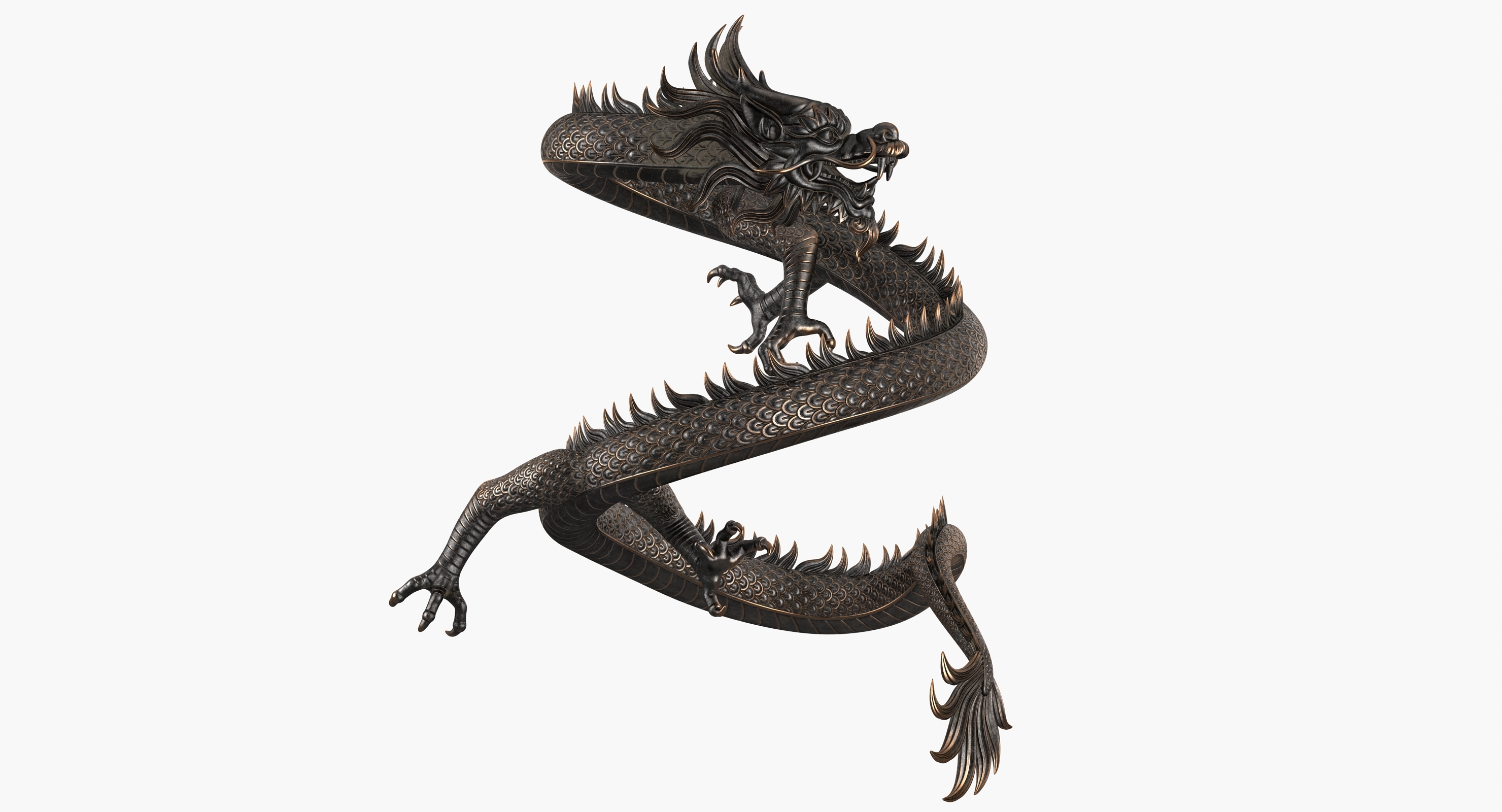 Chinese dragon rig v2 3D model - TurboSquid 1244856
