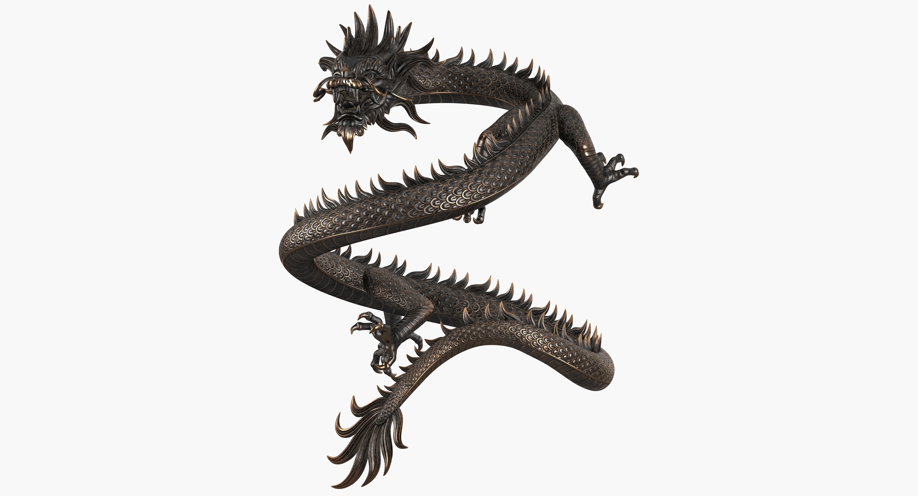Chinese dragon rig v2 3D model - TurboSquid 1244856