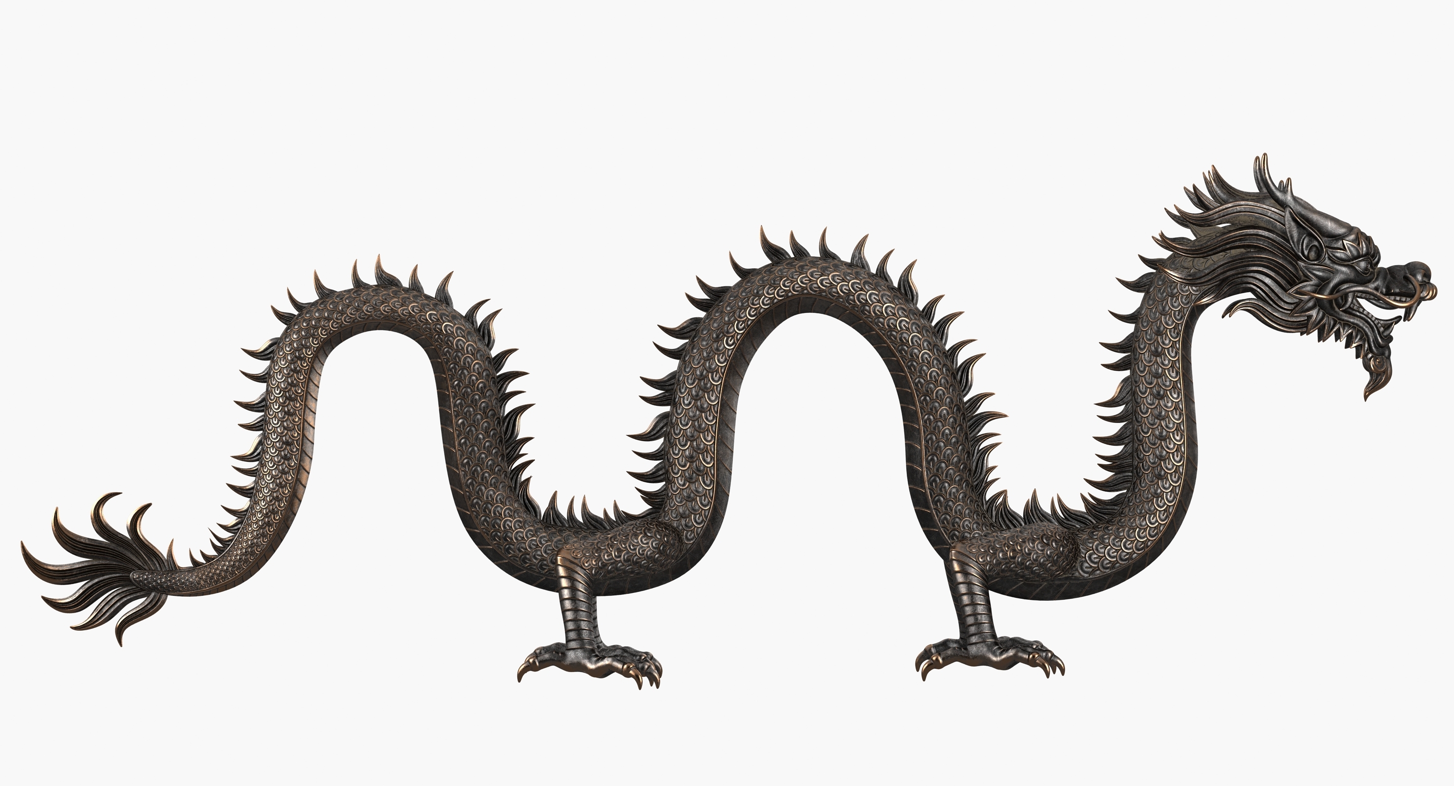 Chinese dragon rig v2 3D model - TurboSquid 1244856