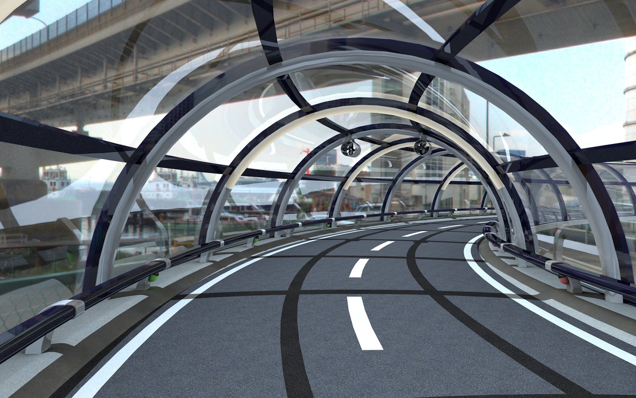Glass tunnel 3D model - TurboSquid 1244990