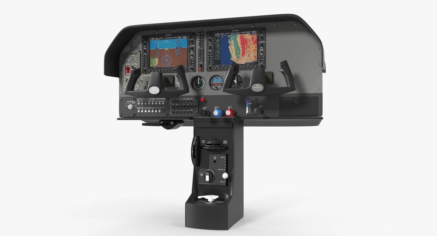 3D light airplane control panel - TurboSquid 1245189