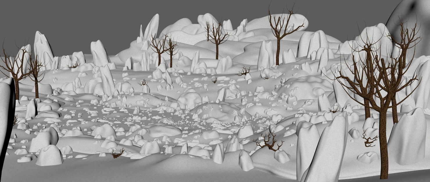 Snow cartoon 3D model - TurboSquid 1245342