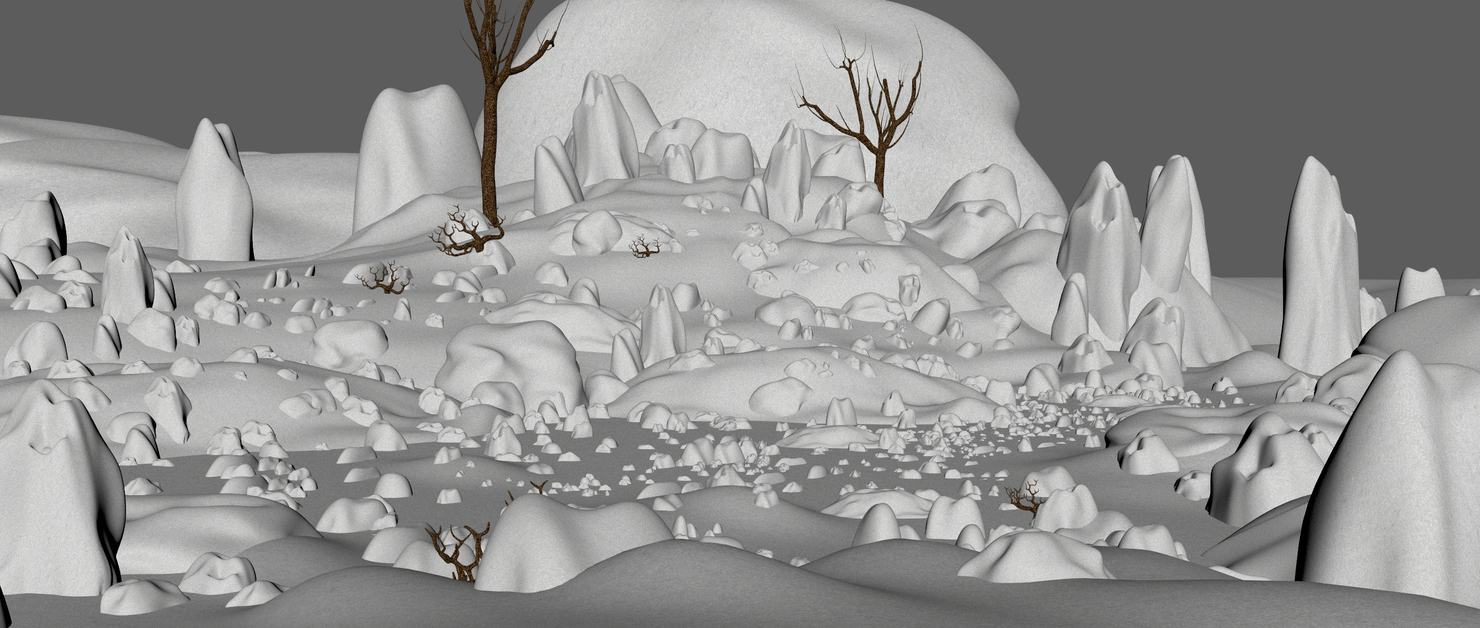 Snow cartoon 3D model - TurboSquid 1245342