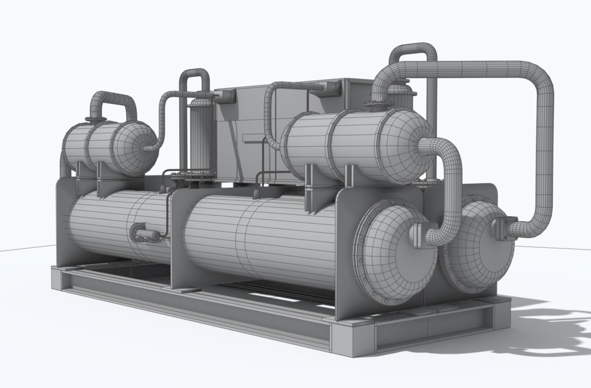3D industrial chiller - TurboSquid 1245363