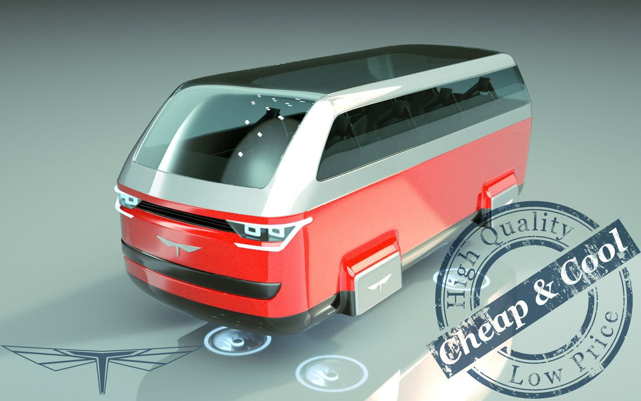 3D hover minivan van - TurboSquid 1245398