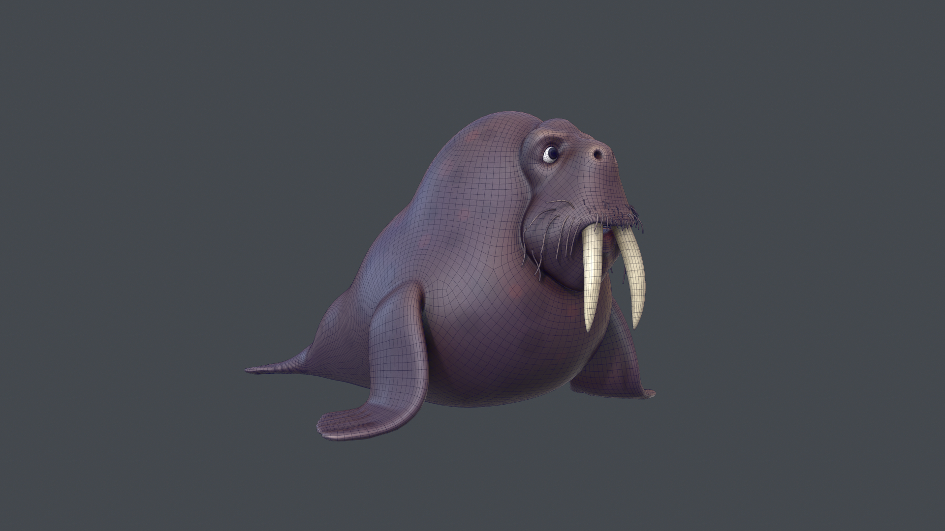 Cartoon walrus 3D model - TurboSquid 1245442