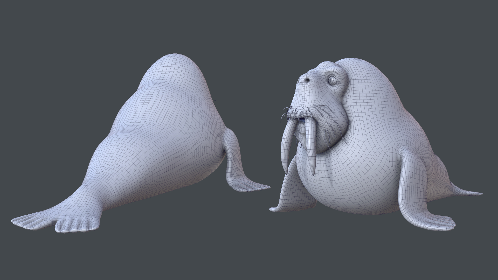 Cartoon walrus 3D model - TurboSquid 1245442