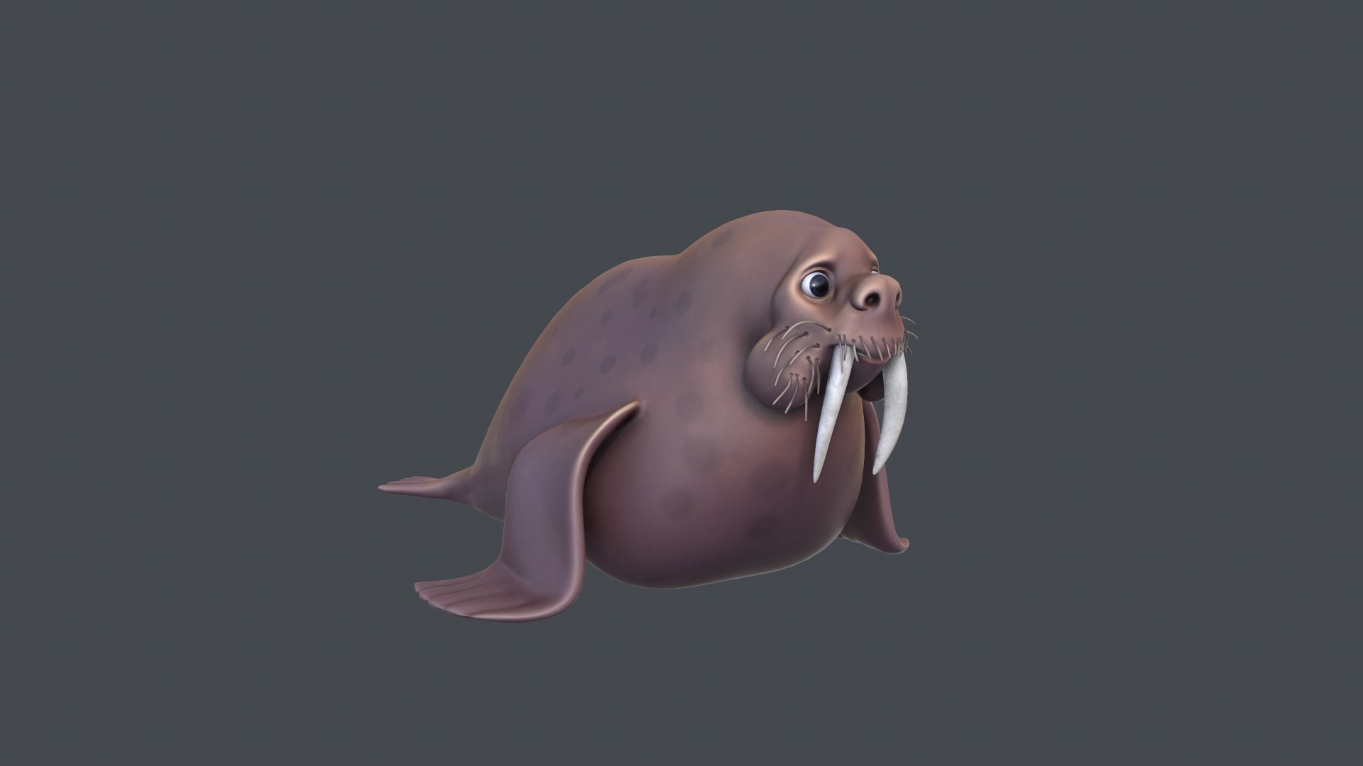 Cartoon walrus 3D model - TurboSquid 1245446