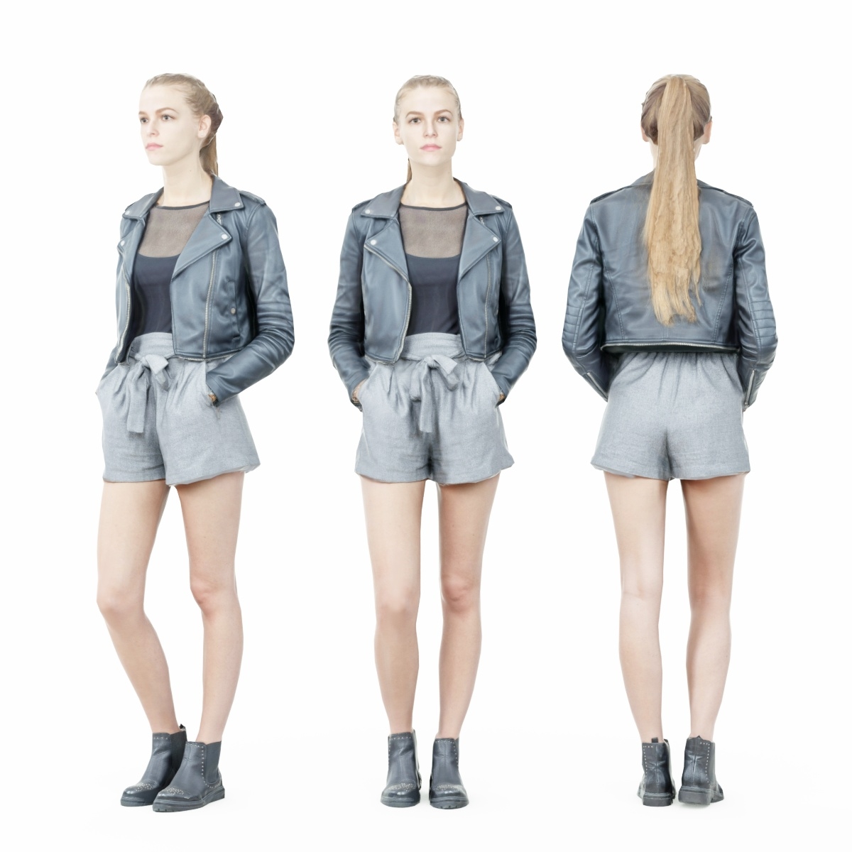 Girl leather jacket model - TurboSquid 1245944