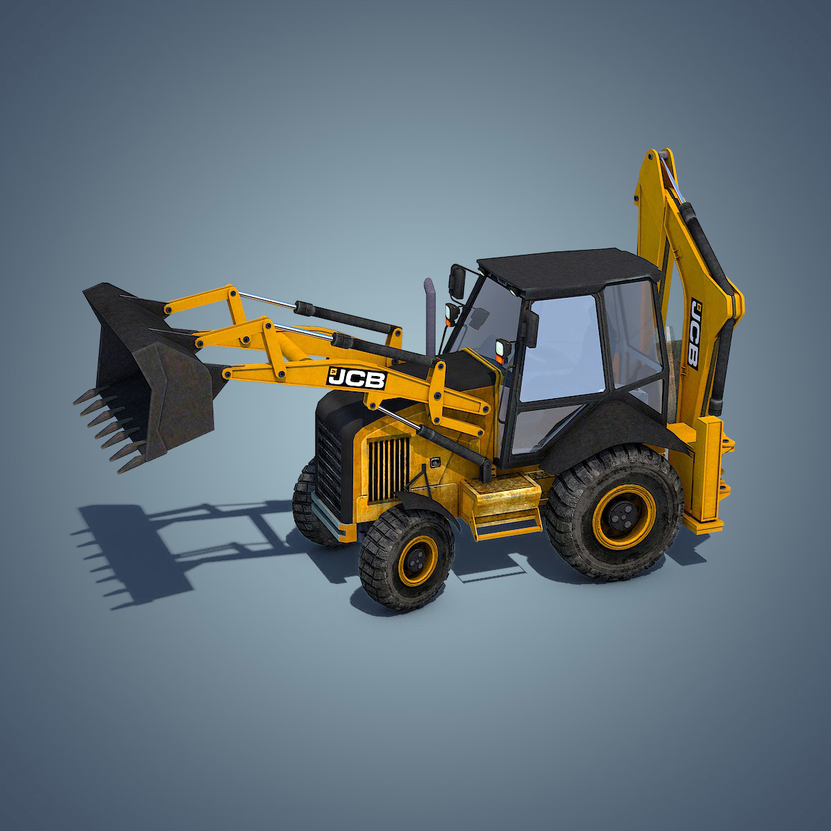 3D backhoe loader rigged model - TurboSquid 1245991