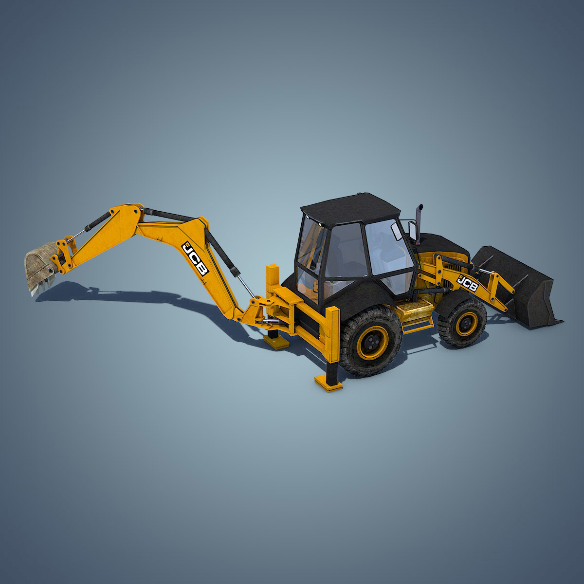 3D backhoe loader rigged model - TurboSquid 1245991