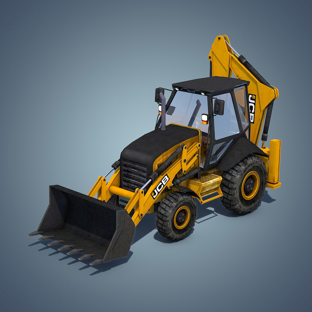 3D backhoe loader rigged model - TurboSquid 1245991