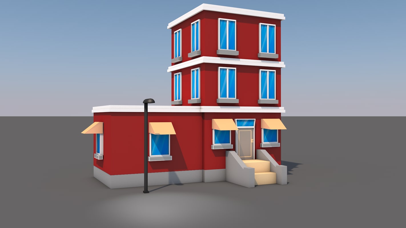 3D cartoon building - TurboSquid 1246048