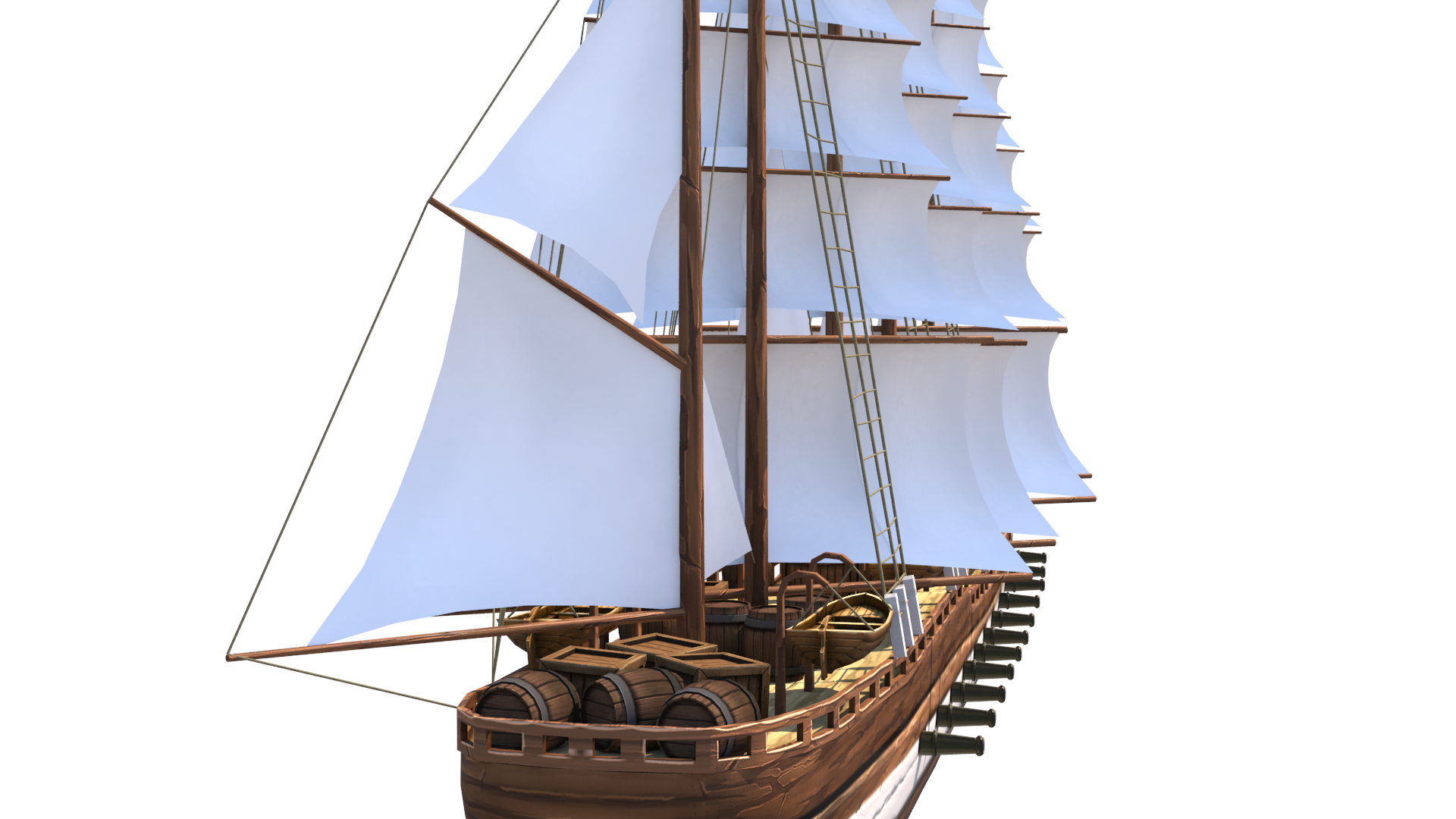 Sail ship barque model - TurboSquid 1246082