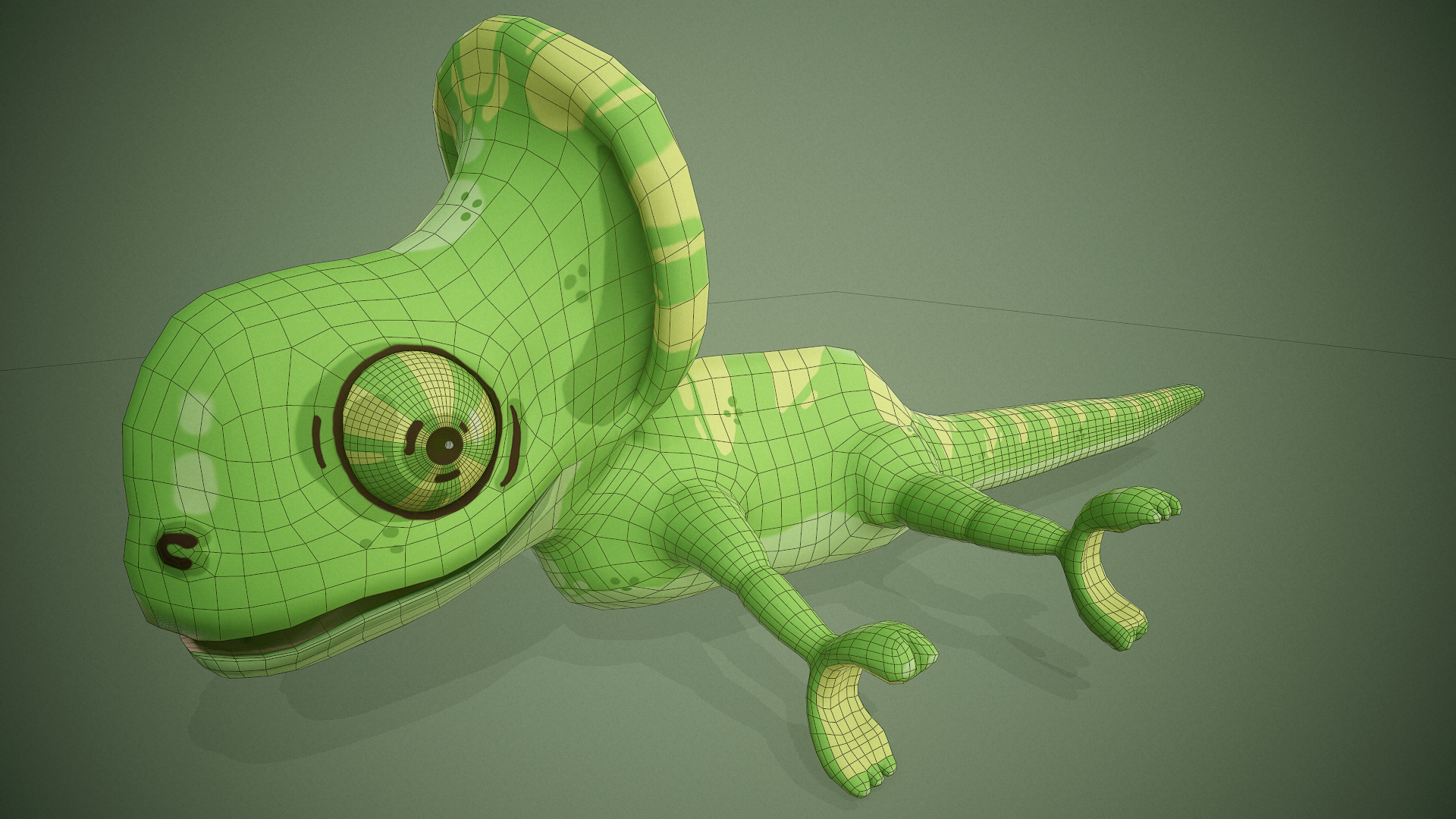 3D model cartoon chameleon character rig - TurboSquid 1246206