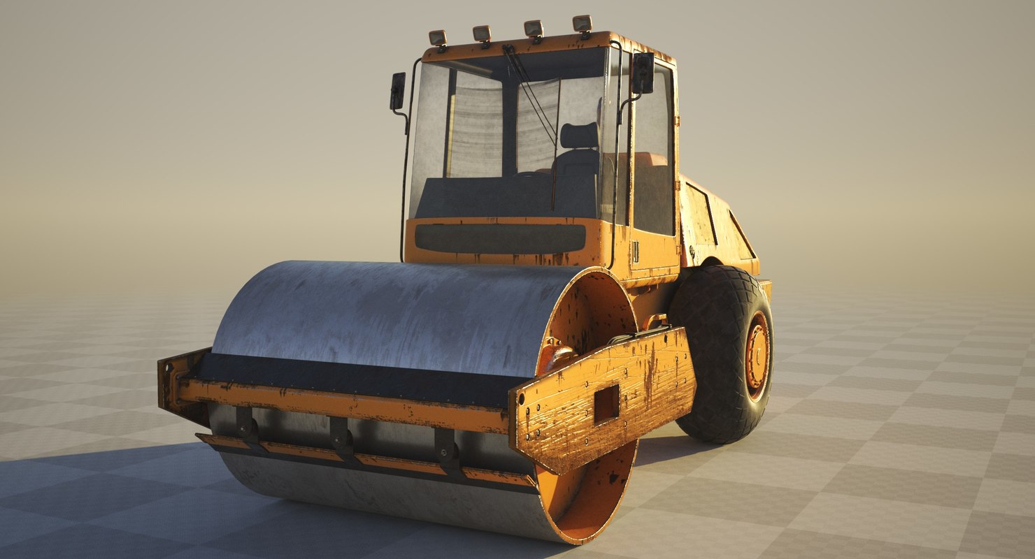 Road roller 3D model - TurboSquid 1246228