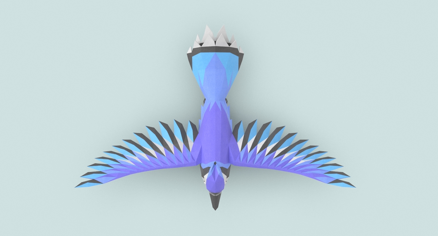 Bird----blue-bird-flying 3D model - TurboSquid 1246277