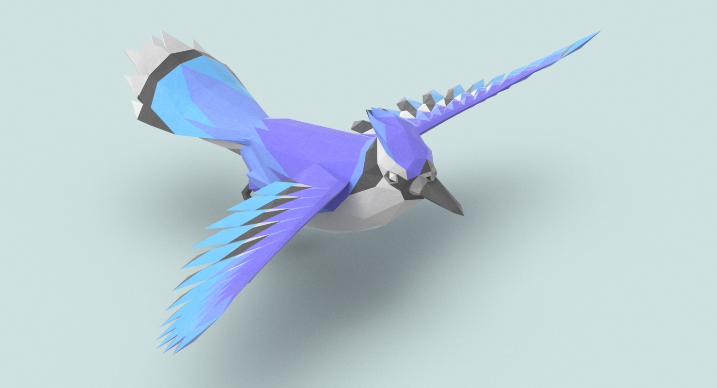Bird----blue-bird-flying 3D model - TurboSquid 1246277