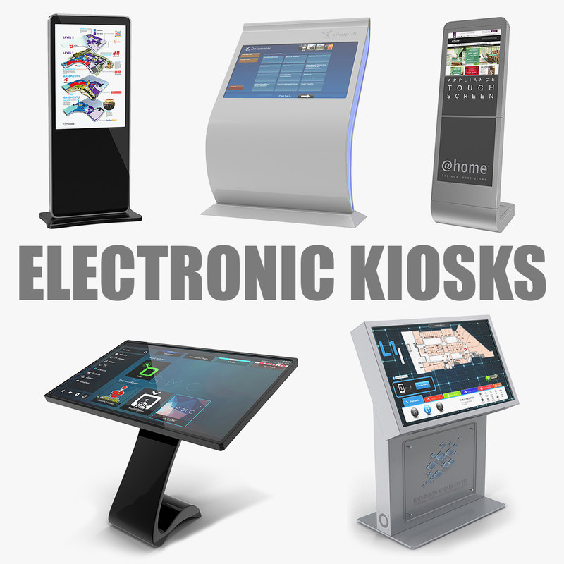 3D electronic kiosks model - TurboSquid 1246285