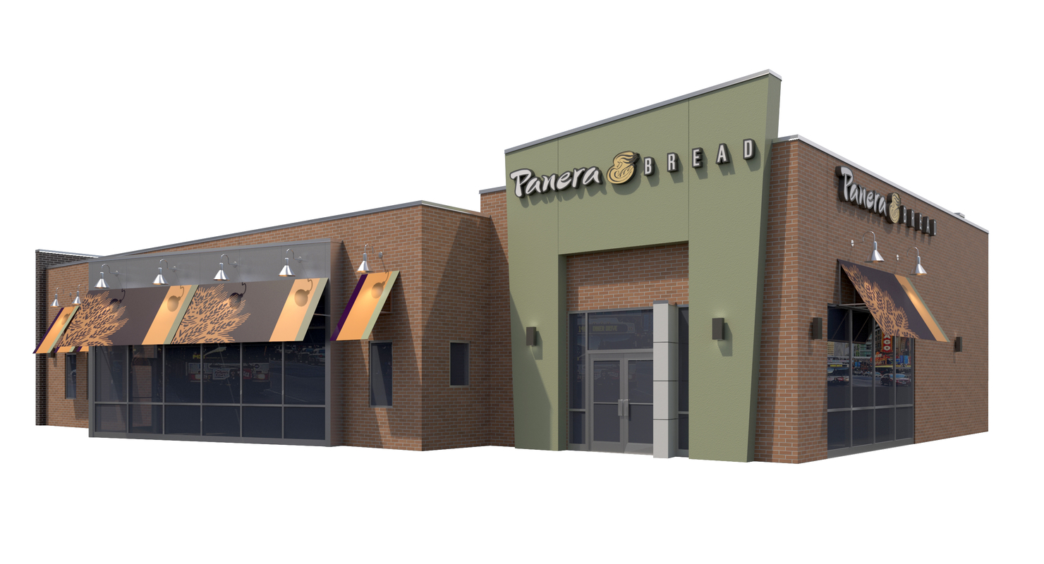 3D exterior panera bread - TurboSquid 1246493