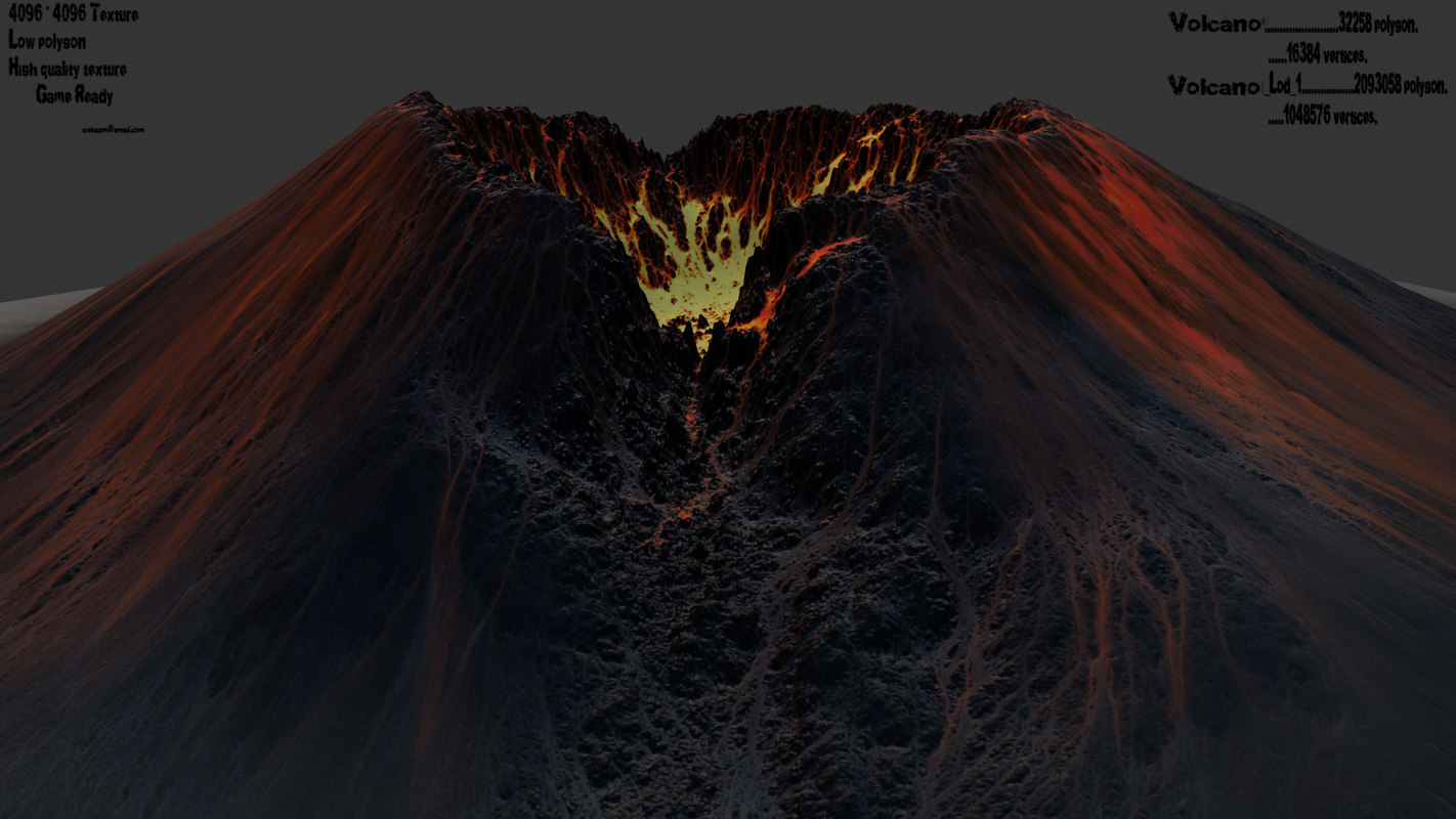 3D model volcano - TurboSquid 1246688