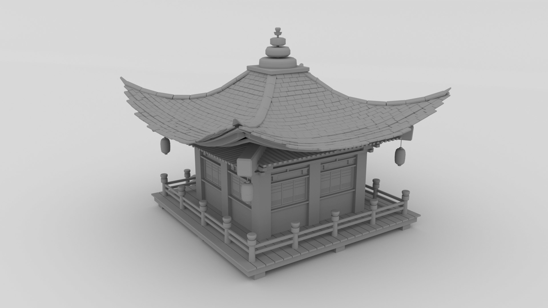 Japanese temple 3D model - TurboSquid 1246886