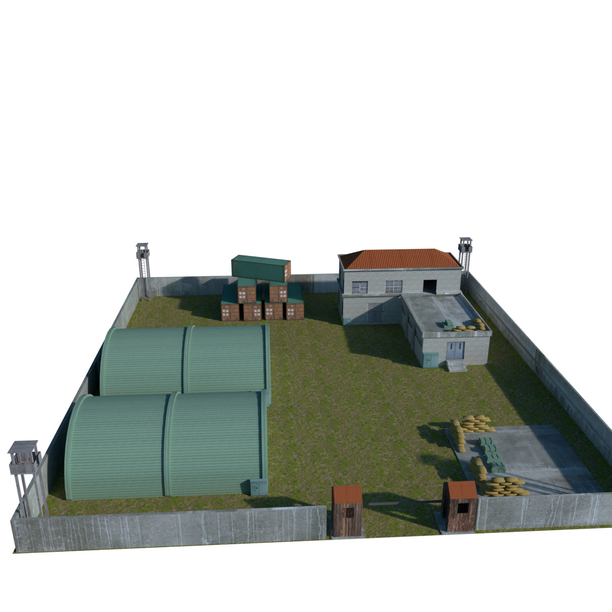 Military camp 3D model - TurboSquid 1246974