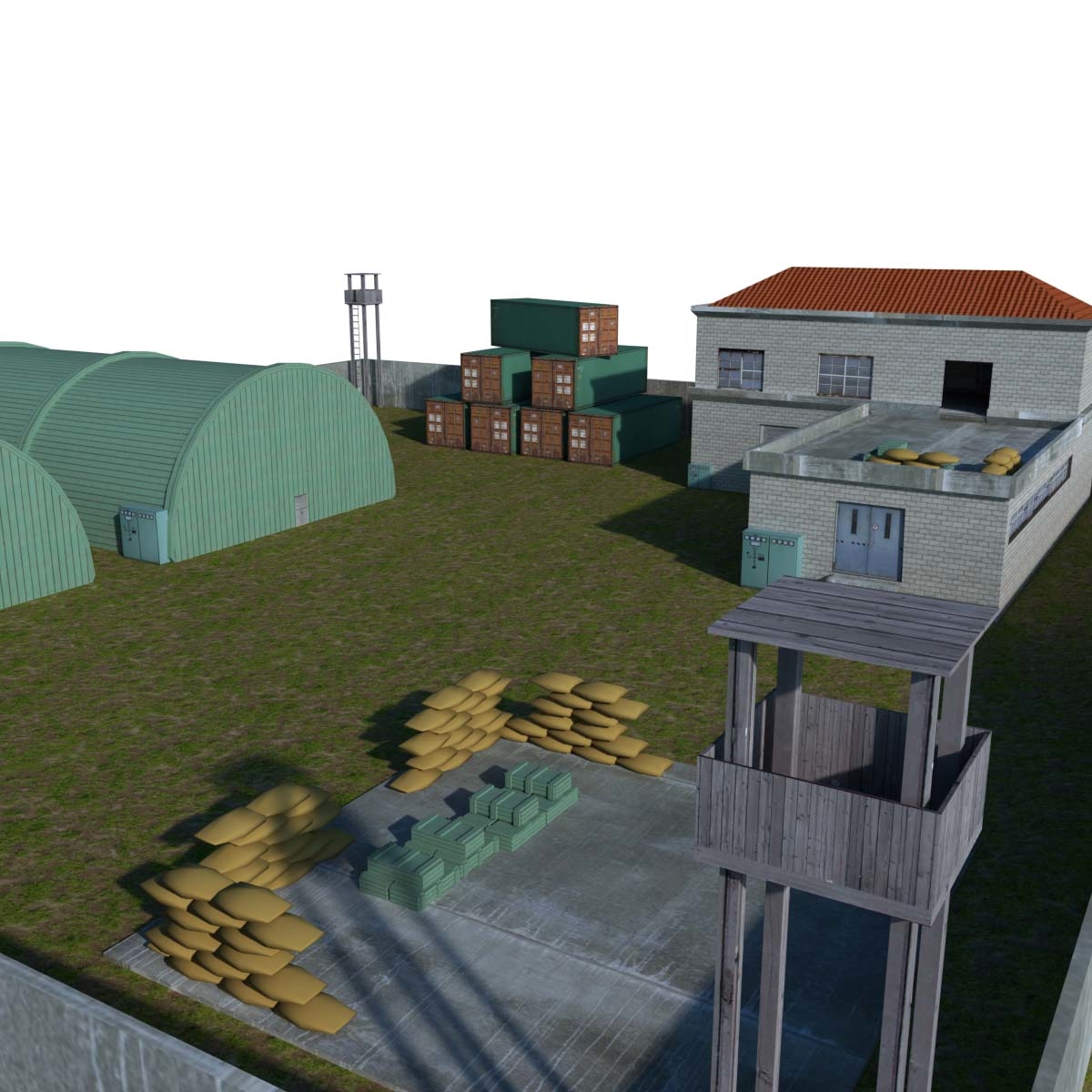 Military camp 3D model - TurboSquid 1246974