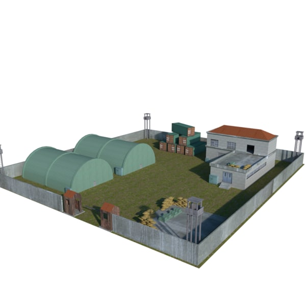 军队基地3D模型下载| TurboSquid