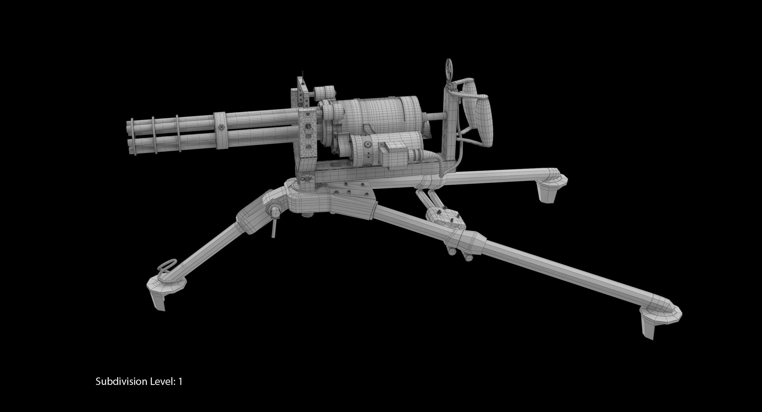 M134 minigun tripod mounted 3D model - TurboSquid 1247180