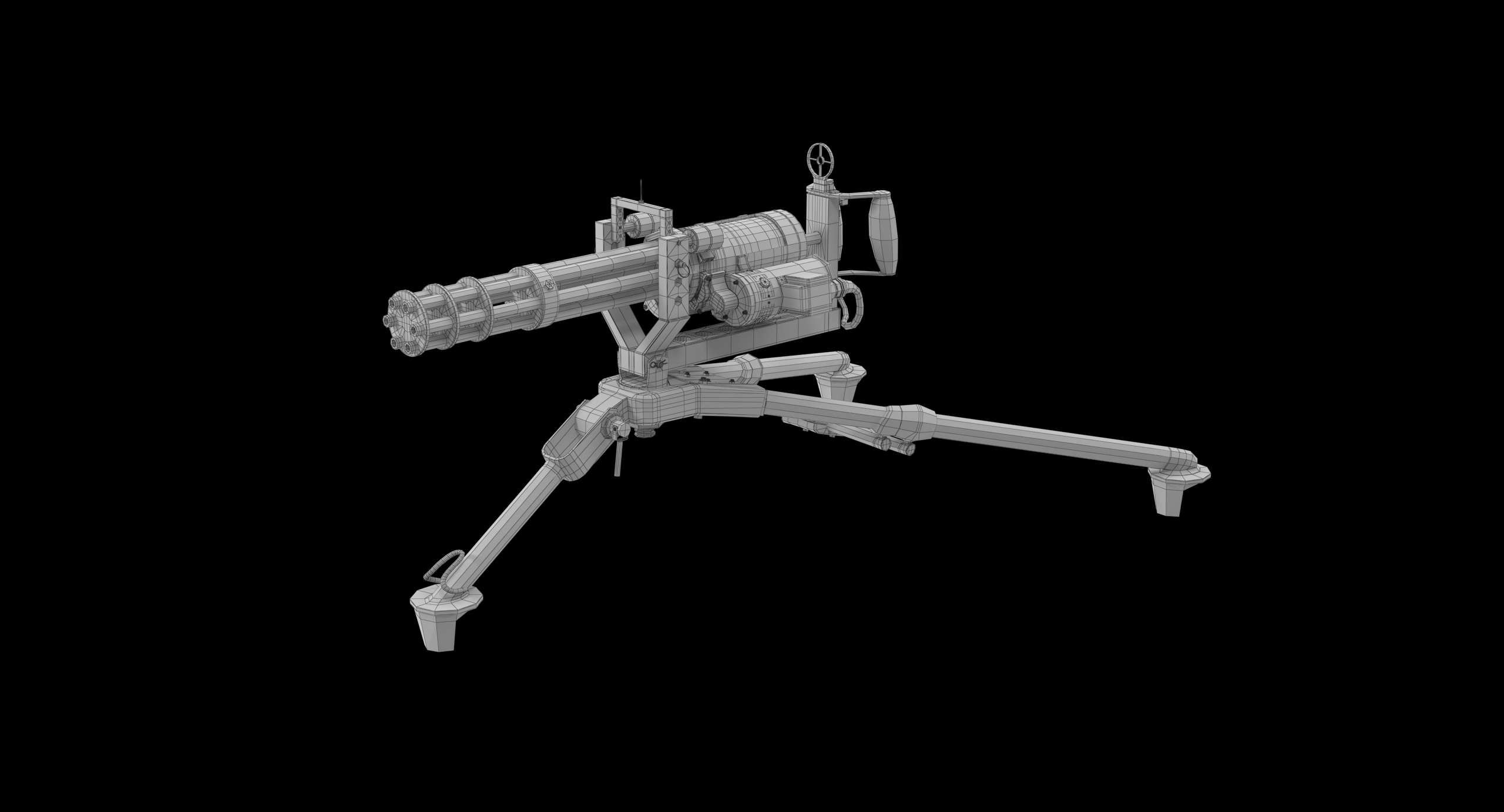 M134 minigun tripod mounted 3D model - TurboSquid 1247180