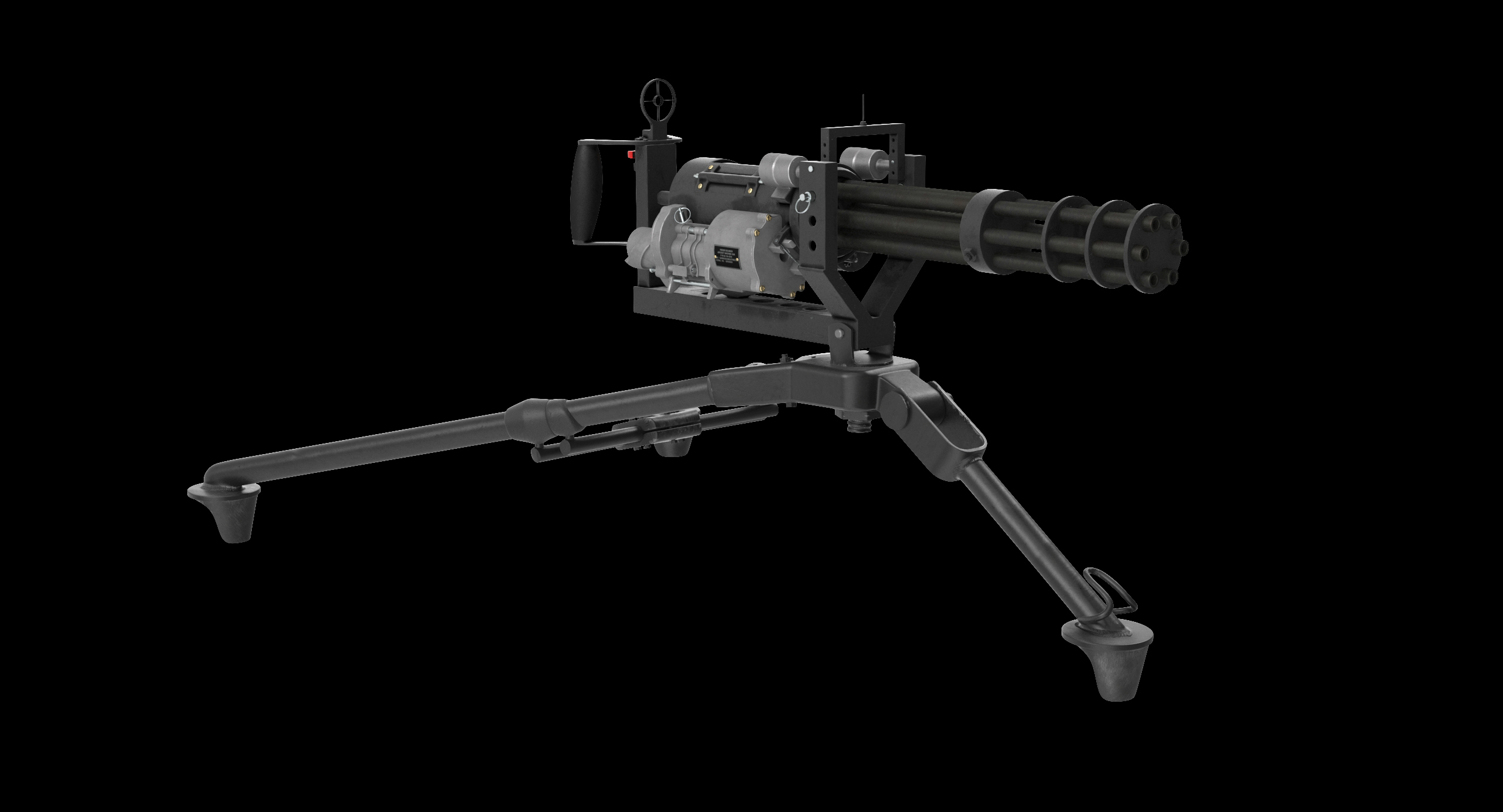 M134 minigun tripod mounted 3D model - TurboSquid 1247180