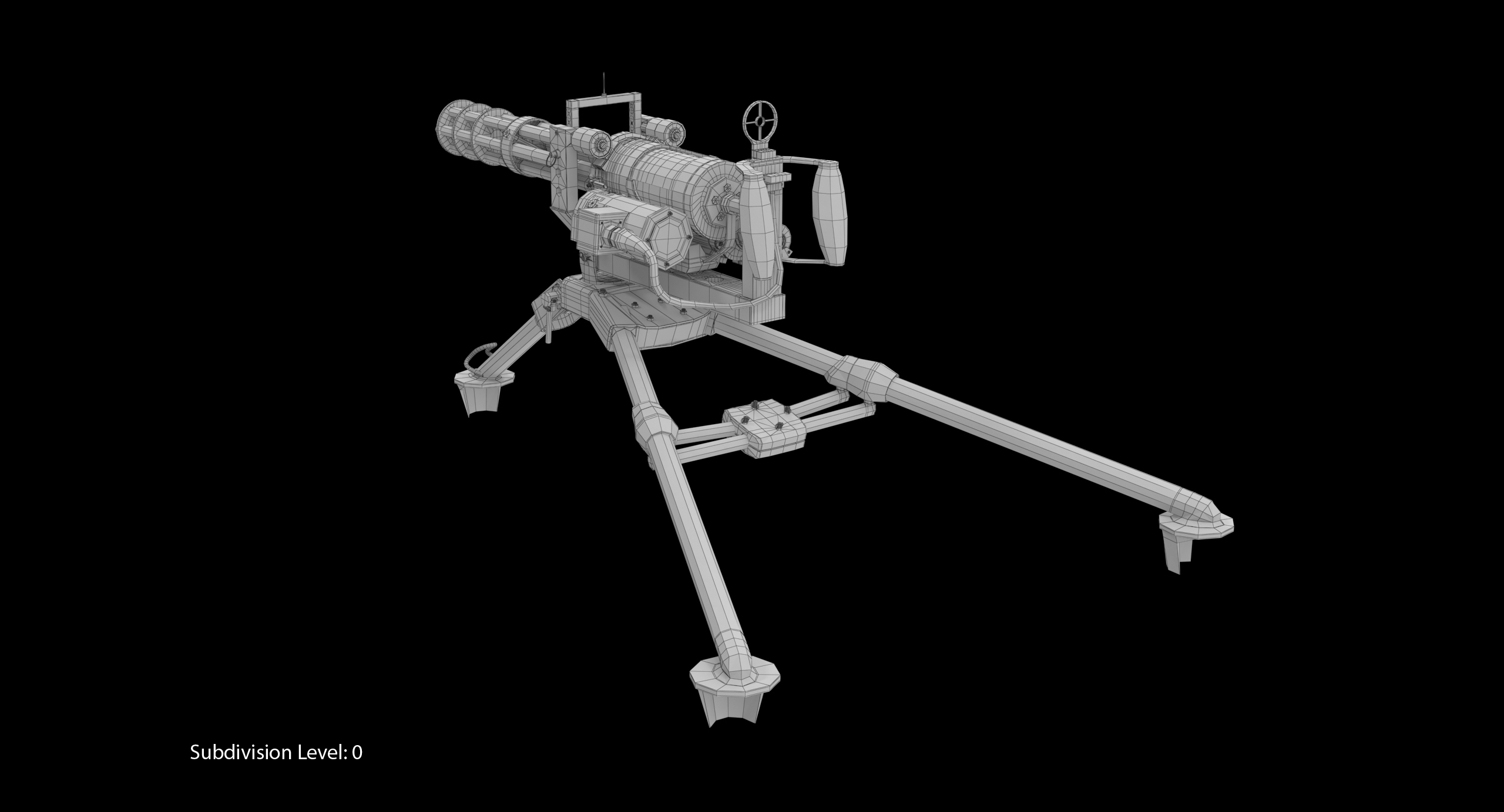 M134 minigun tripod mounted 3D model - TurboSquid 1247180