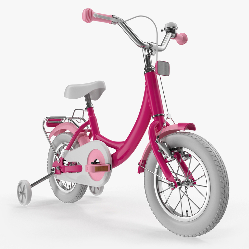 Girls kids bike training model - TurboSquid 1247280