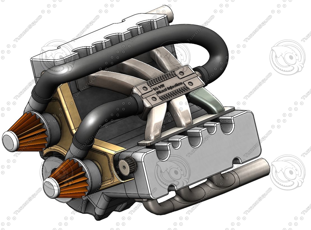 3D v6 engine model - TurboSquid 1251576