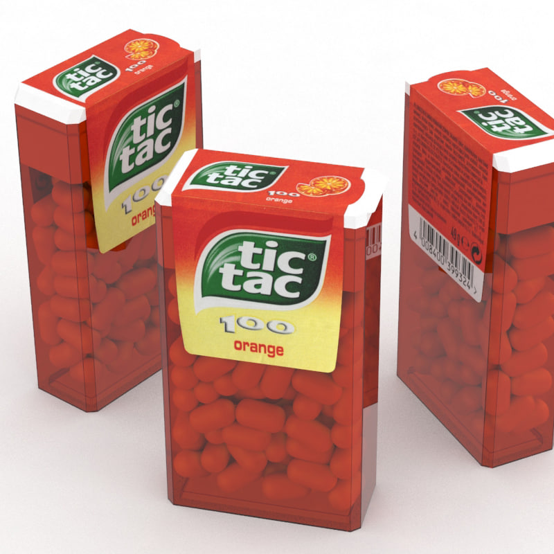 3D tic tac orange 100 - TurboSquid 1257026