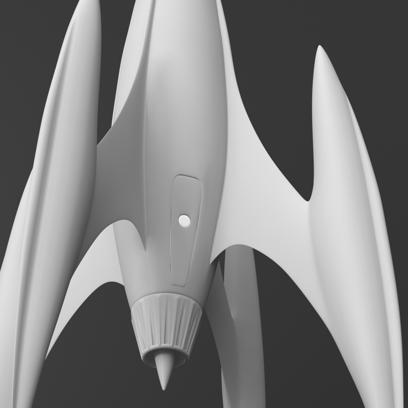 Retro rocket ship 3D model - TurboSquid 1257402
