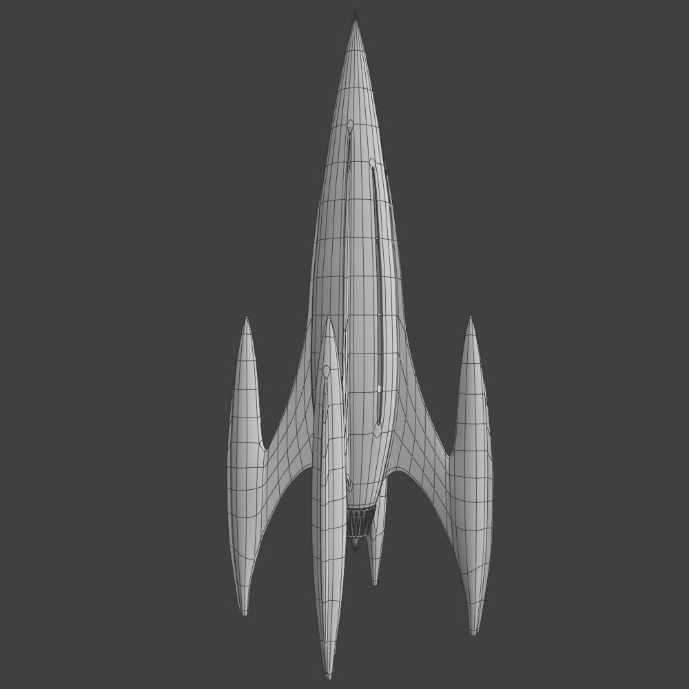 Retro rocket ship 3D model - TurboSquid 1257402