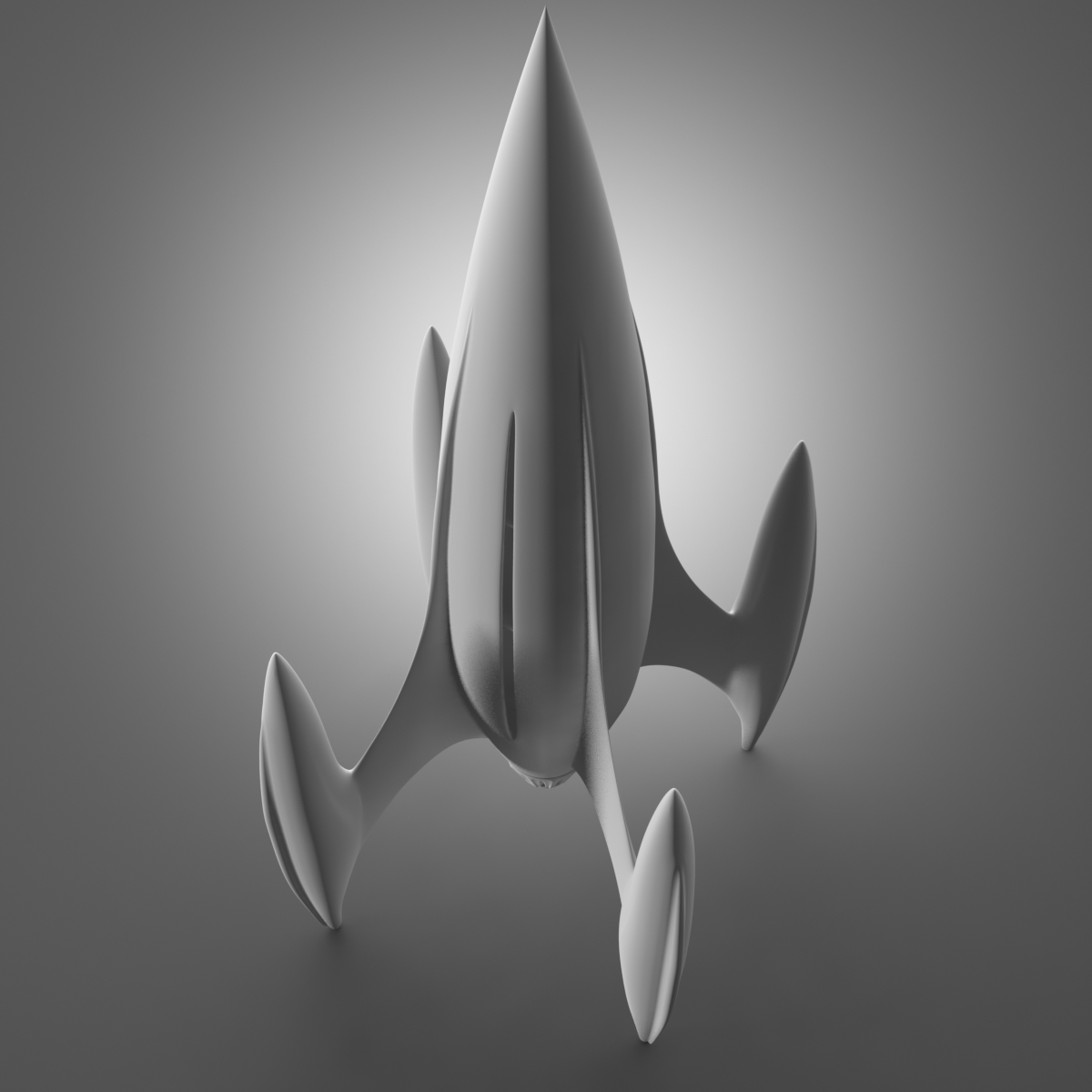 Retro rocket ship 3D model - TurboSquid 1257402