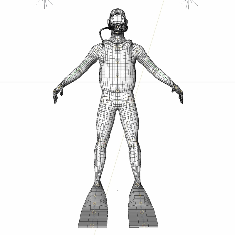 3D sea diver male - TurboSquid 1257997