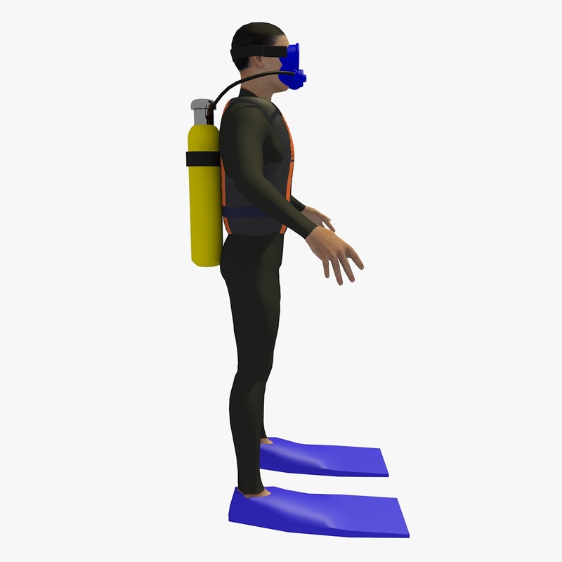 3D sea diver male - TurboSquid 1257997