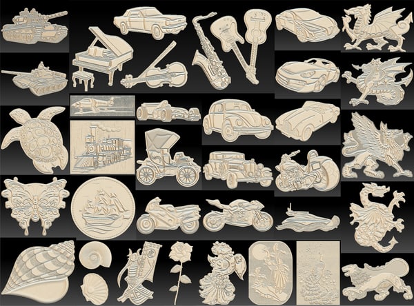 3D model 36 pcs stl embossing - TurboSquid 1258060