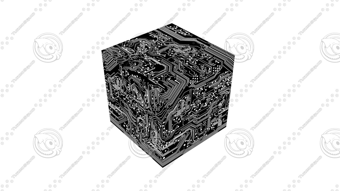 3D cube circuit - TurboSquid 1258409