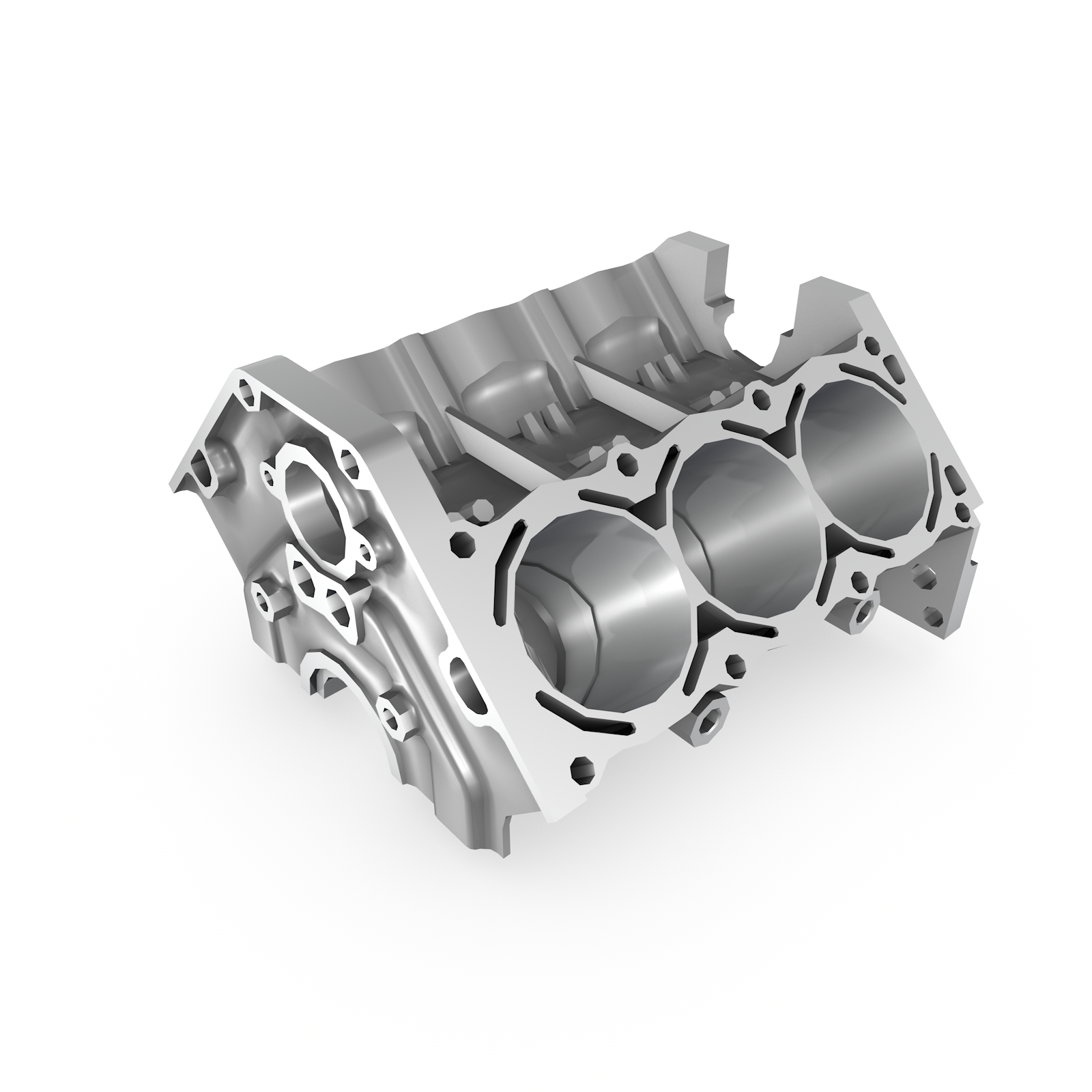 Generischer 6-Zylinder Motorblock 3D-Modell - TurboSquid 1258618