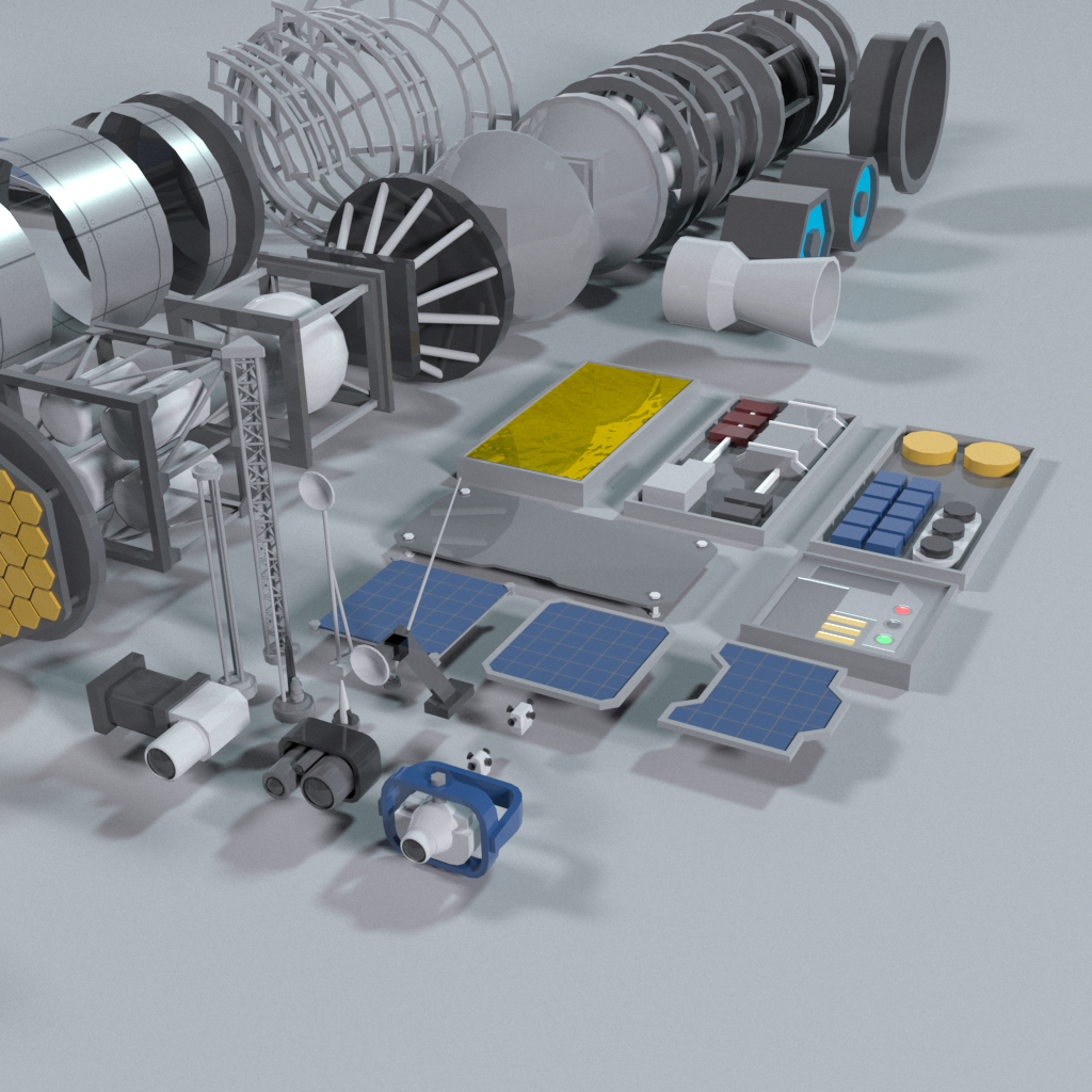 4卫星PLUS建立自己的卫星套件3D模型 - TurboSquid 1259346