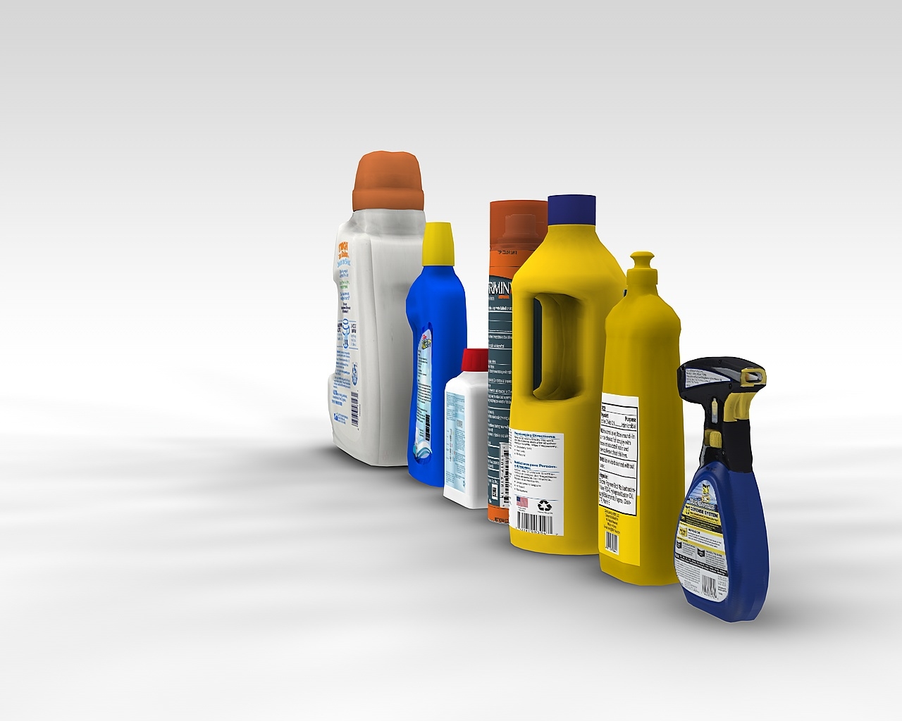 Cleaning products 3D model - TurboSquid 1259516