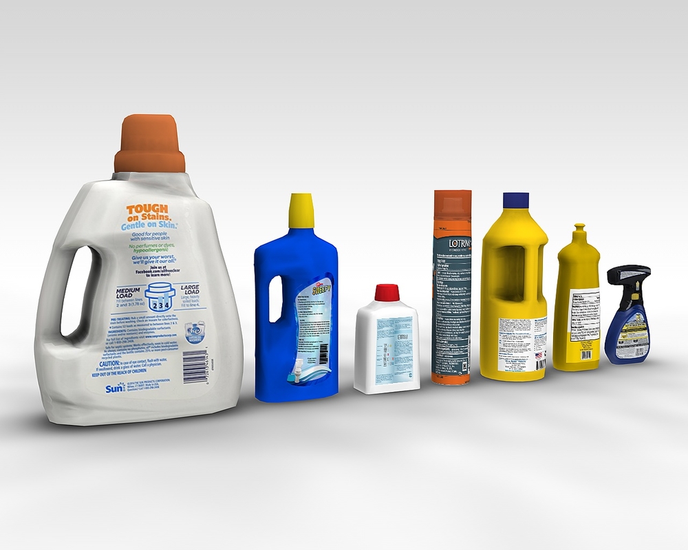 Cleaning products 3D model - TurboSquid 1259516
